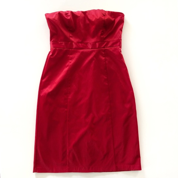 The Limited | Dresses | The Limited Red Satin Dress | Poshmark